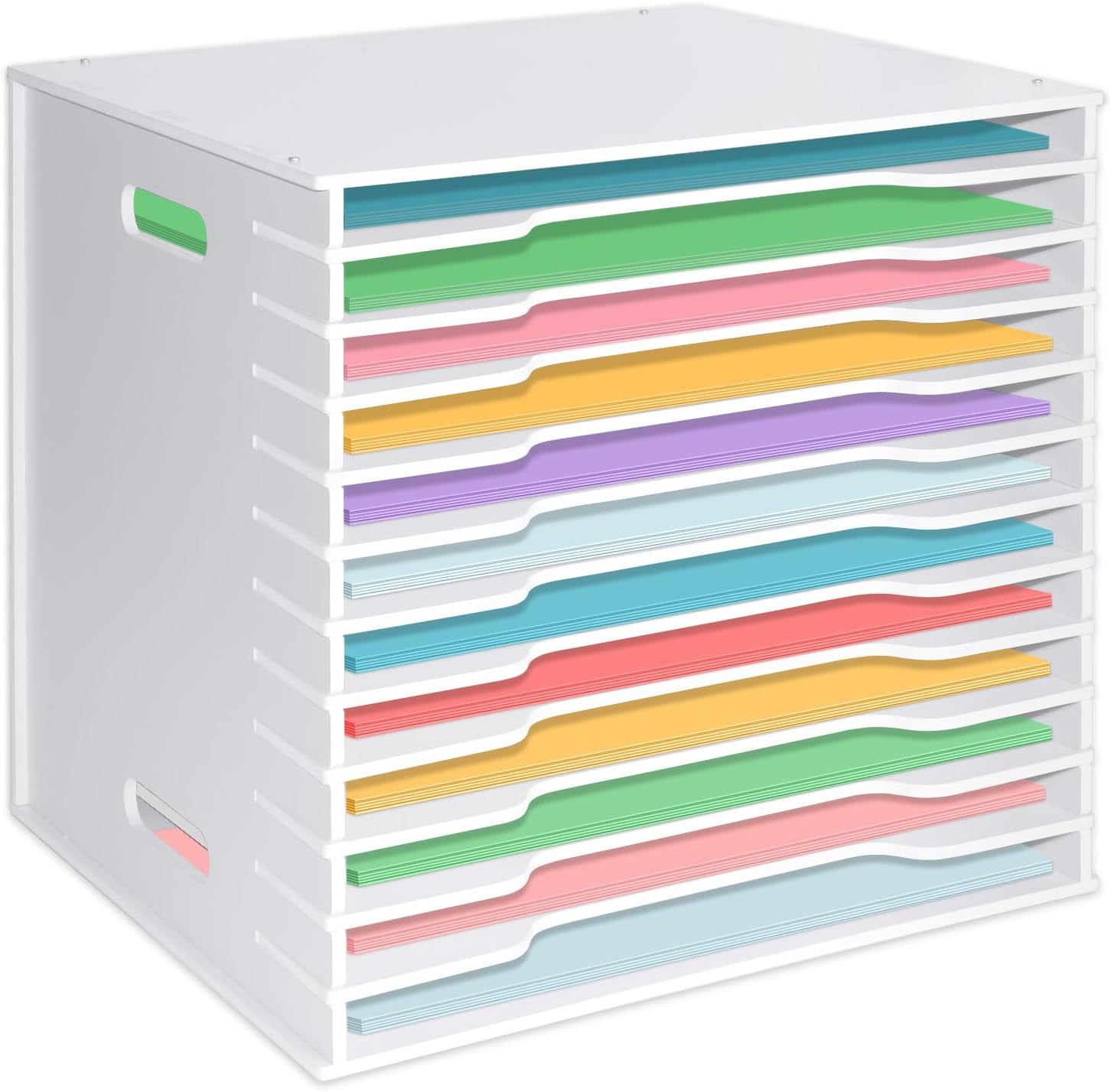 Scrapbook Paper Organizer Storage for Size 12" x 12", 12 Tier Paper ...