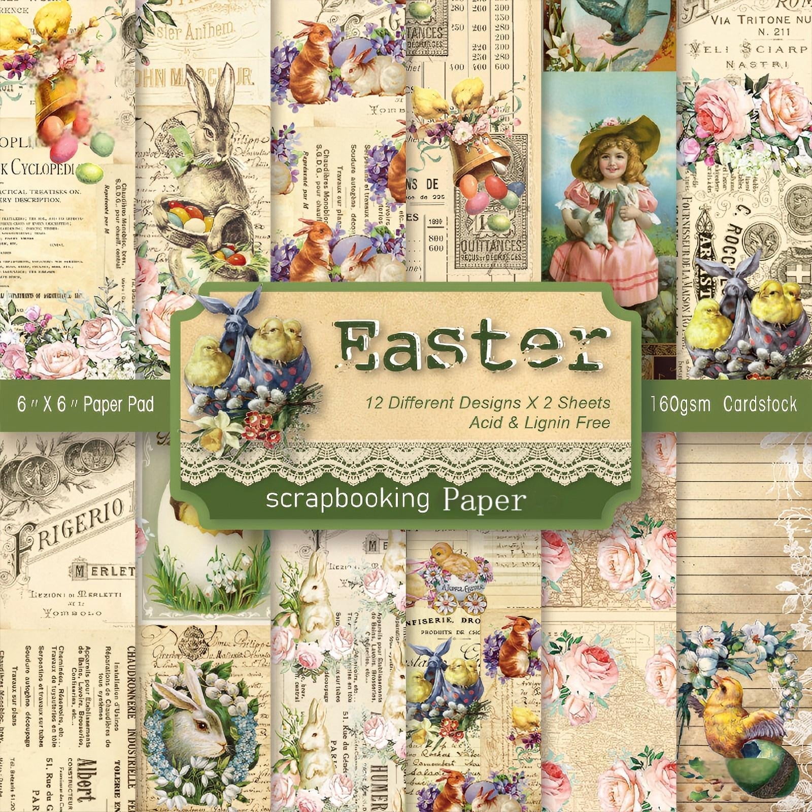 Scrapbook Paper Pad, 24 Sheets 6x6 Inch Single-Sided Card Making ...