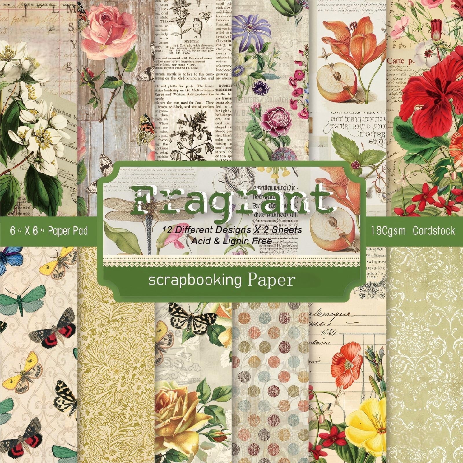Scrapbook Paper Pad, 48 Sheets 6x6 Inch Single-Sided Card Making ...
