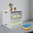 Scrapbook Paper Storage Organizer 15 Slot File Holding Cabinet Document ...