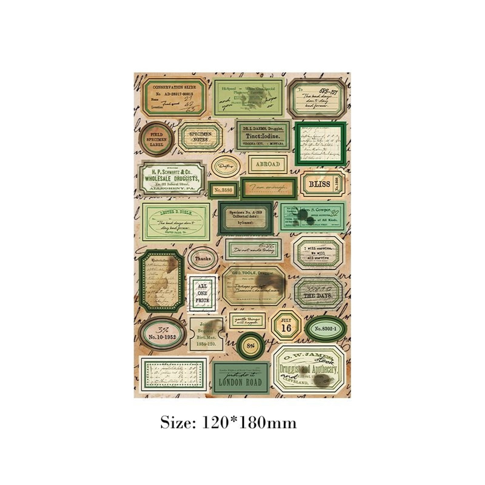 Scrapbook Paper Vintage Ticket Stickers DIY Scrapbook Art Collage Album ...