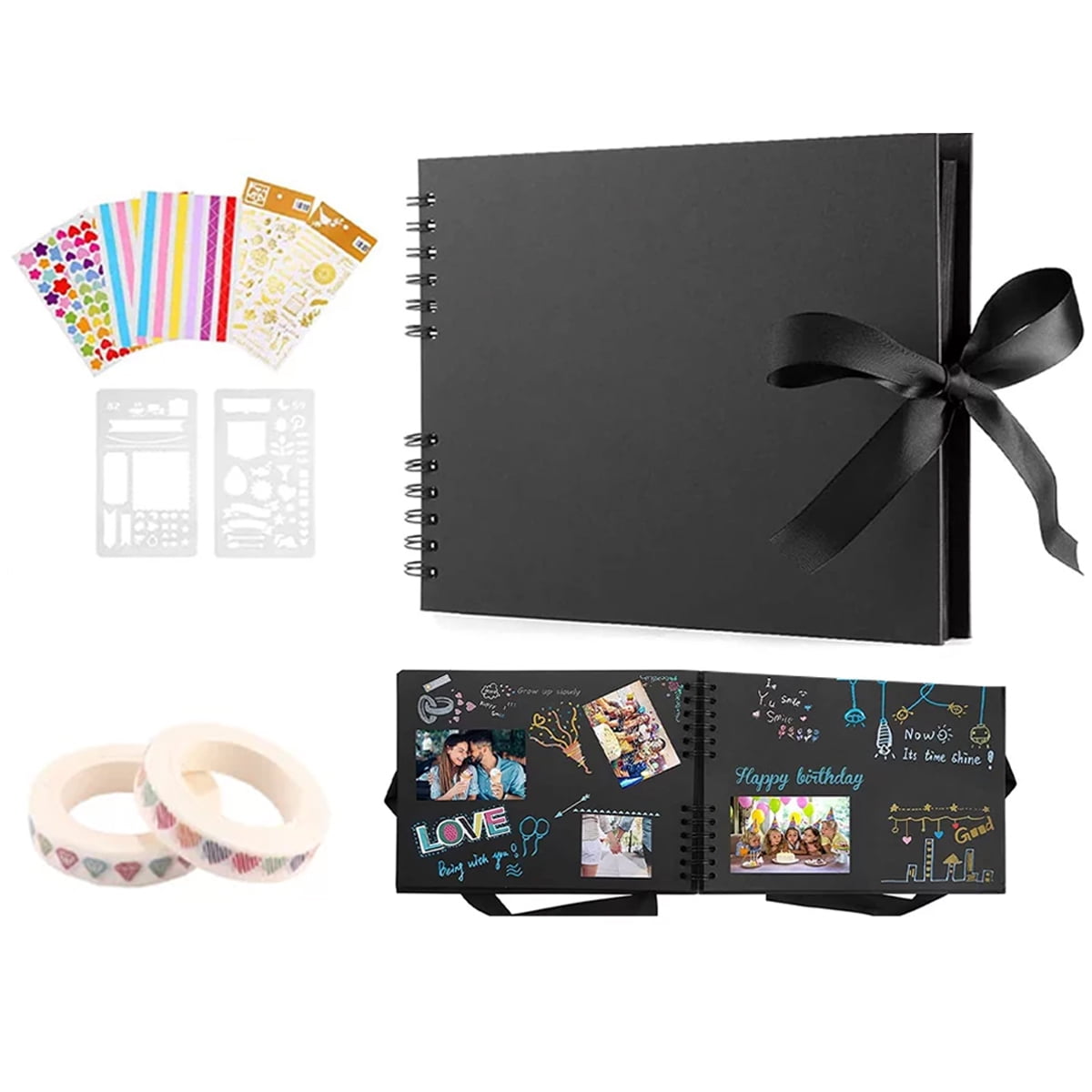 Scrapbook Photo Album, 11.4 x 8.4 in 80 Pages DIY Handmade Scrapbooking ...