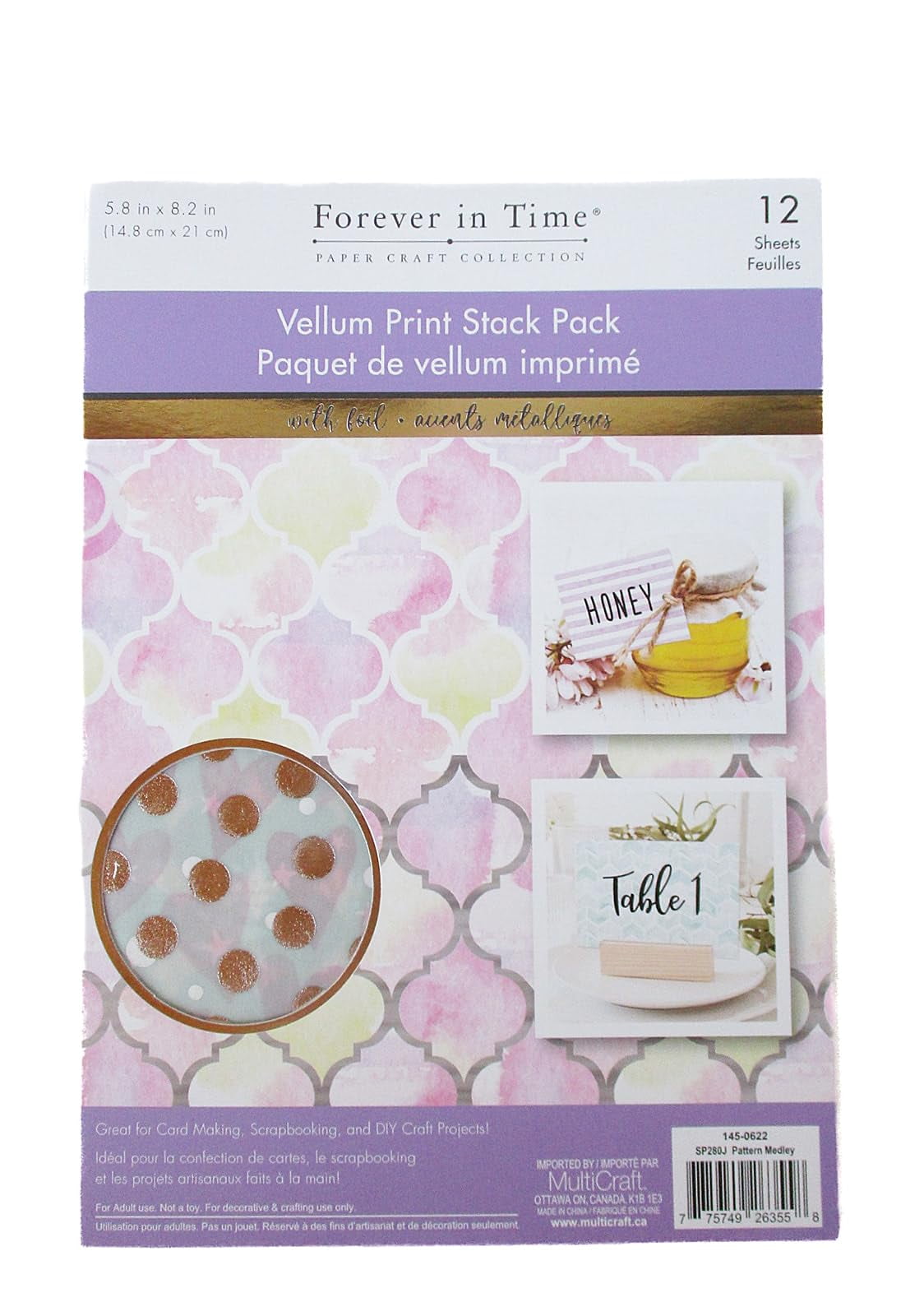 Scrapbook Vellum Print Stack Pack - Pattern Medley -12 Sheets - Walmart.com