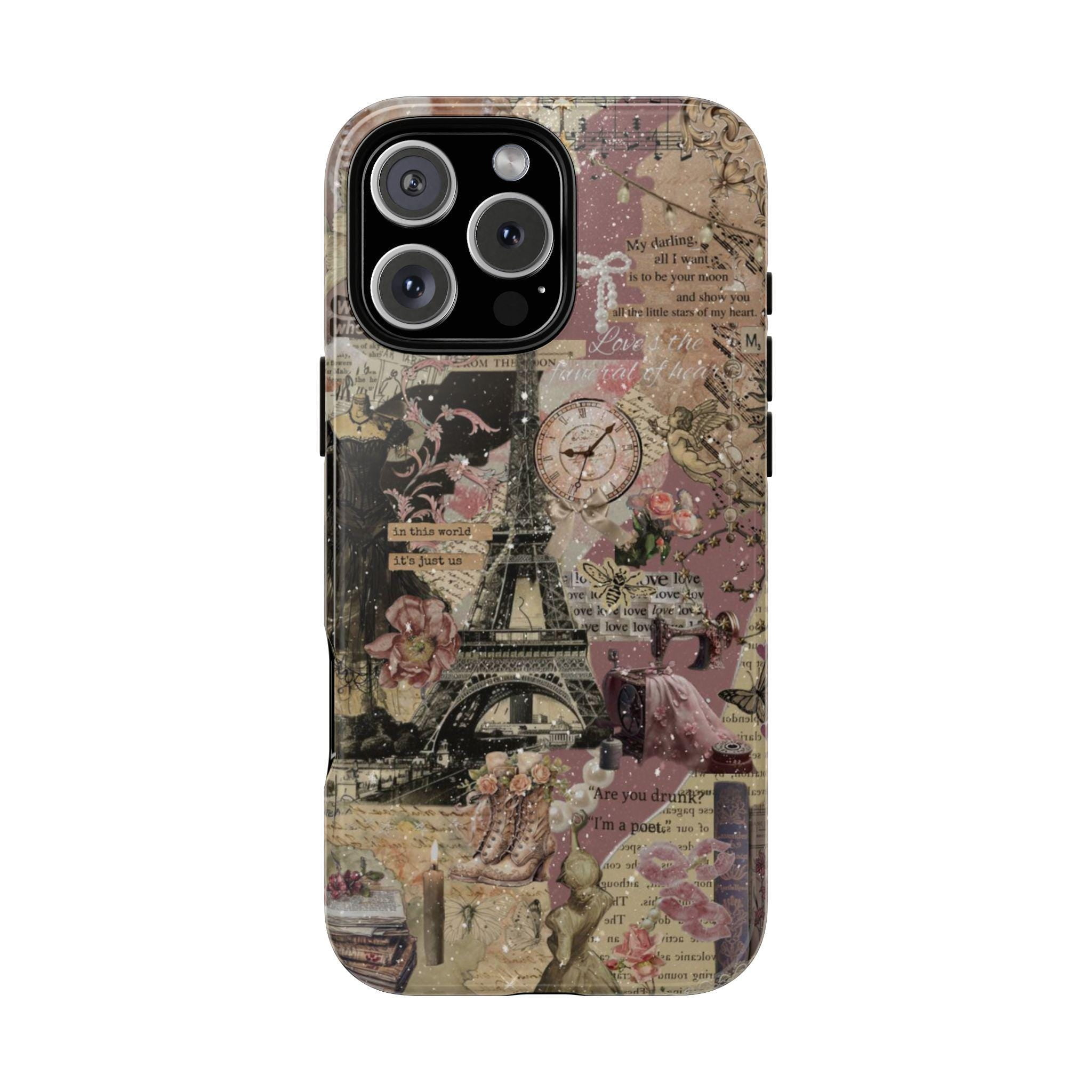 Scrapbook Vintage Reader Collage Phone Case Retro Papers Look for ...