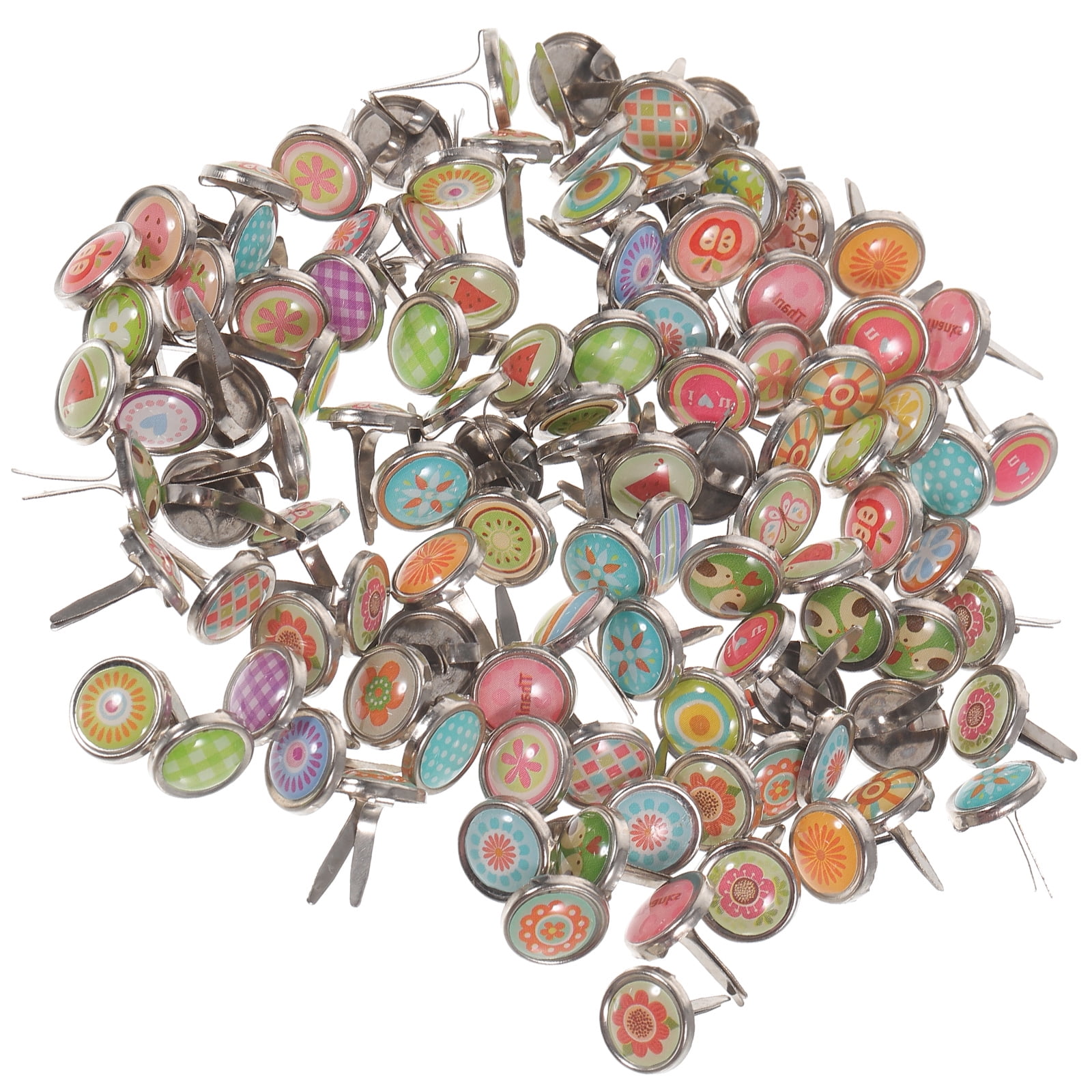 PartyKindom Craft Round Mini Brads Pastel Colors 100pcs For Diy ...