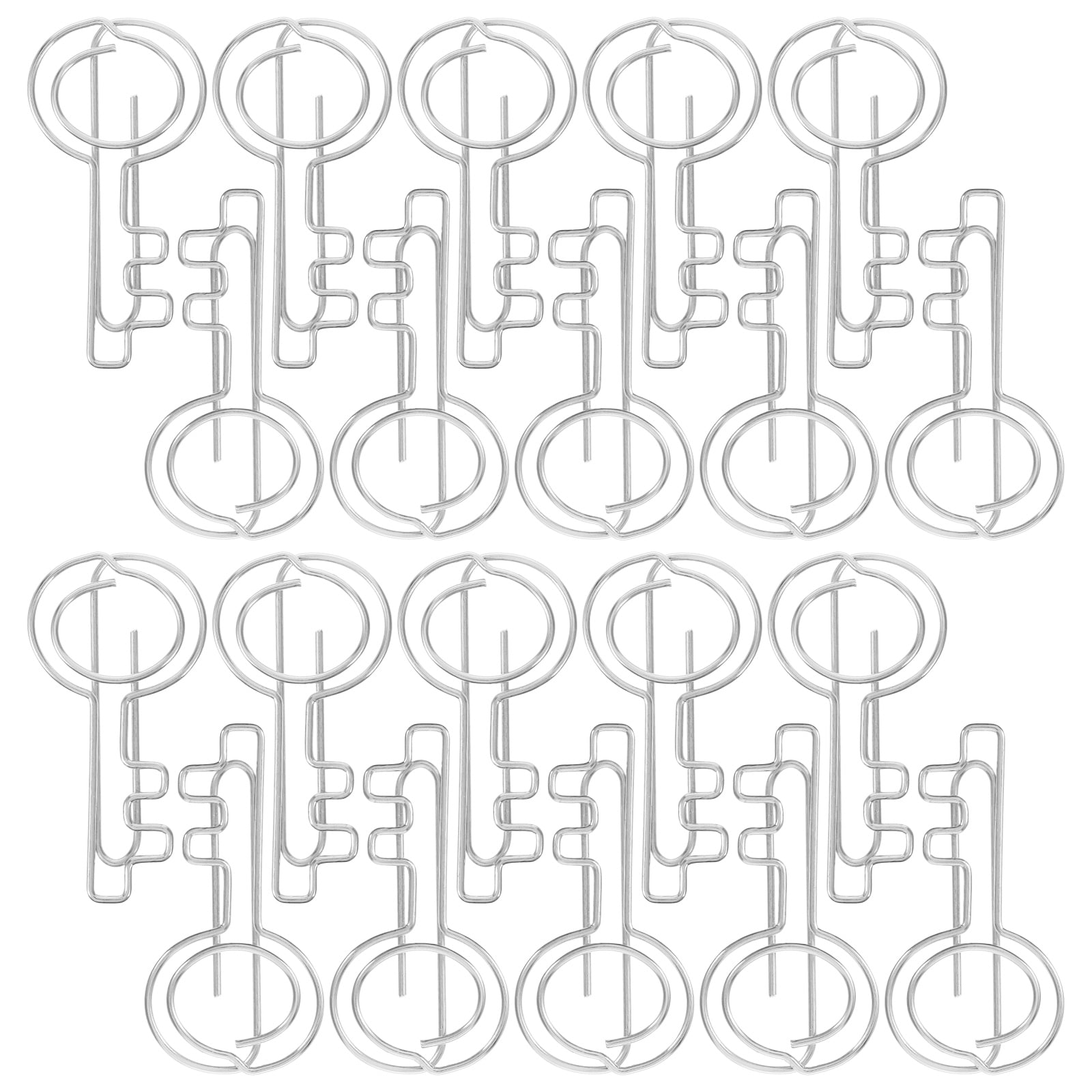 Hemoton Key Shaped Paper Clips 20Pcs 1.6*0.8*0.04in Study - Walmart.com