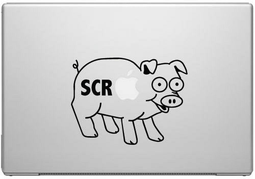 Scrapple Piggy Bacon Ham Macbook Car Tablet Art - Black Vinyl Decal for ...