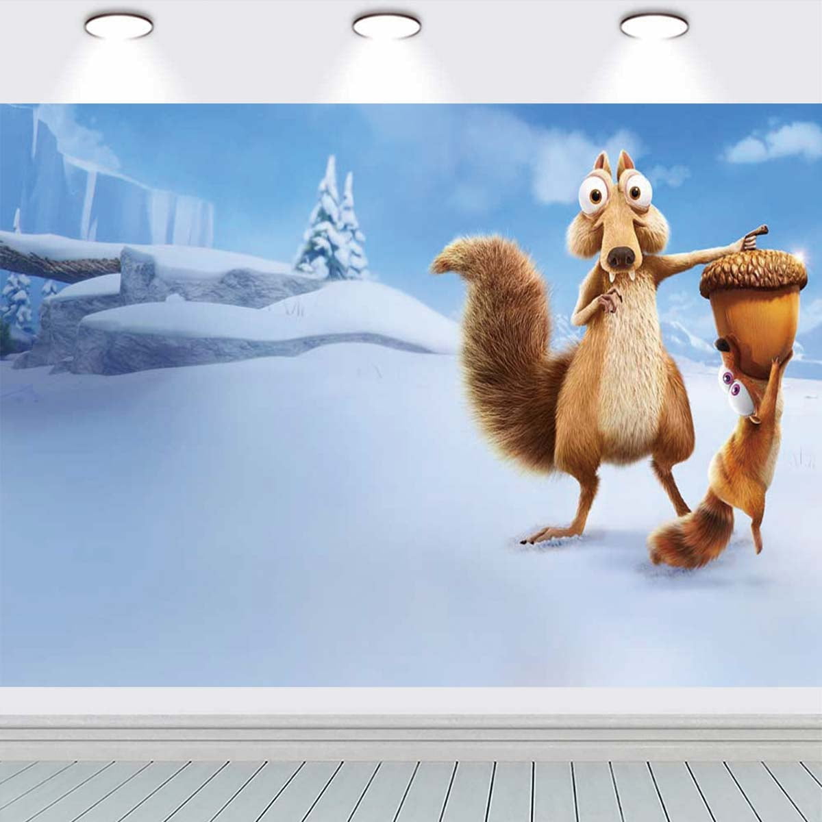 Scrat Ice Age school Taspestry Poster Banner Backdrop Background Wall ...