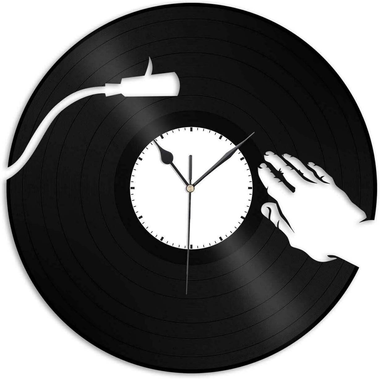 Scratch 3D Wall Clock Vinyl Wall Clock,Vinyl Record Clock Wall Art ...