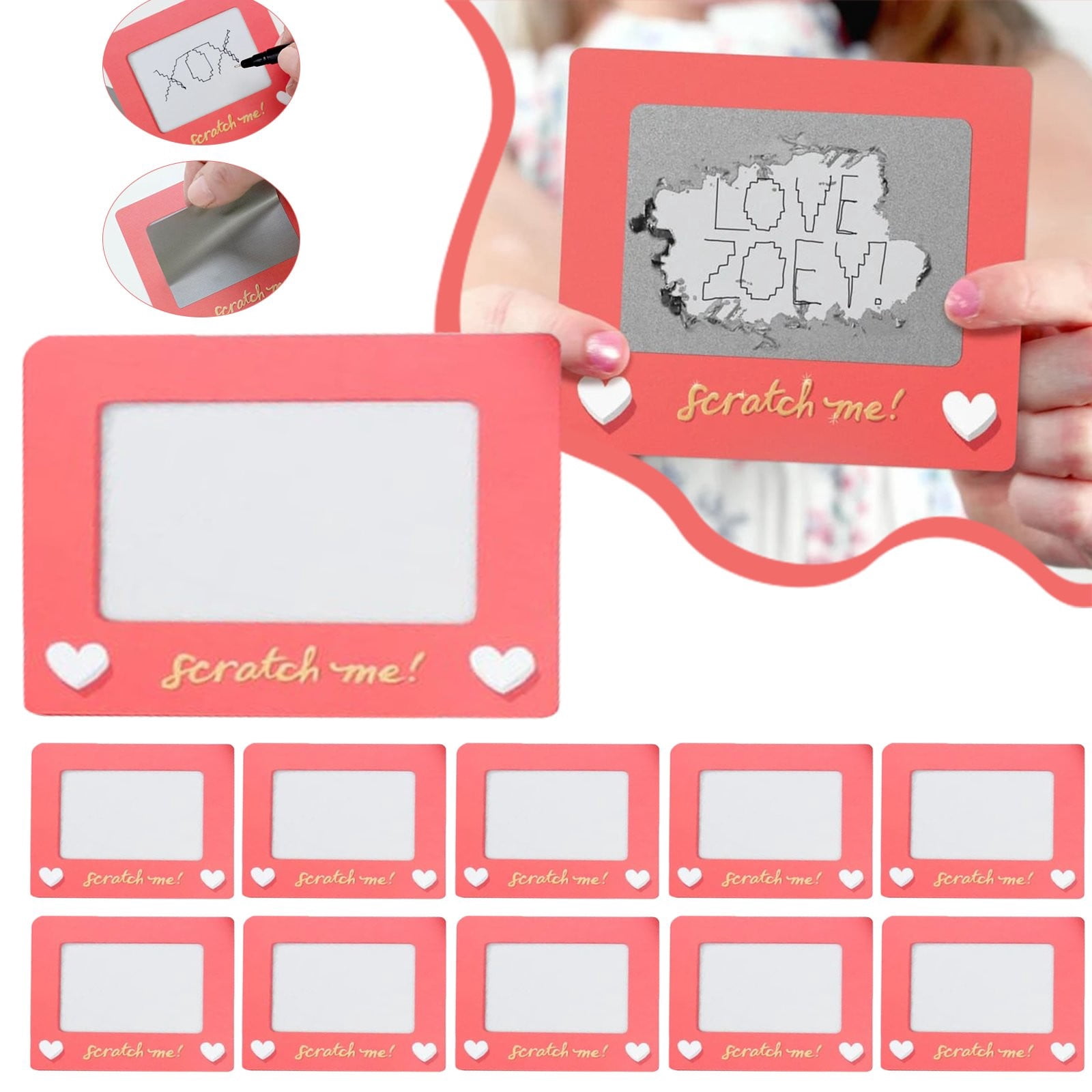 Scratch-A-Sketch Valentines DIY Valentine's Day Scratch Off Cards ...