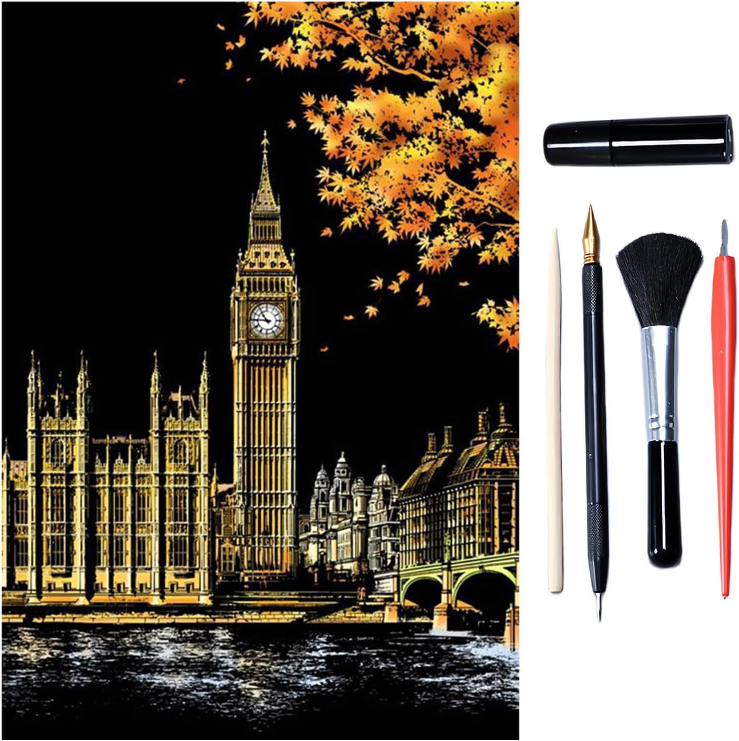 Scratch Art for Adults & Teens, Paint by Scratch 16 X 11.2 Inches ...