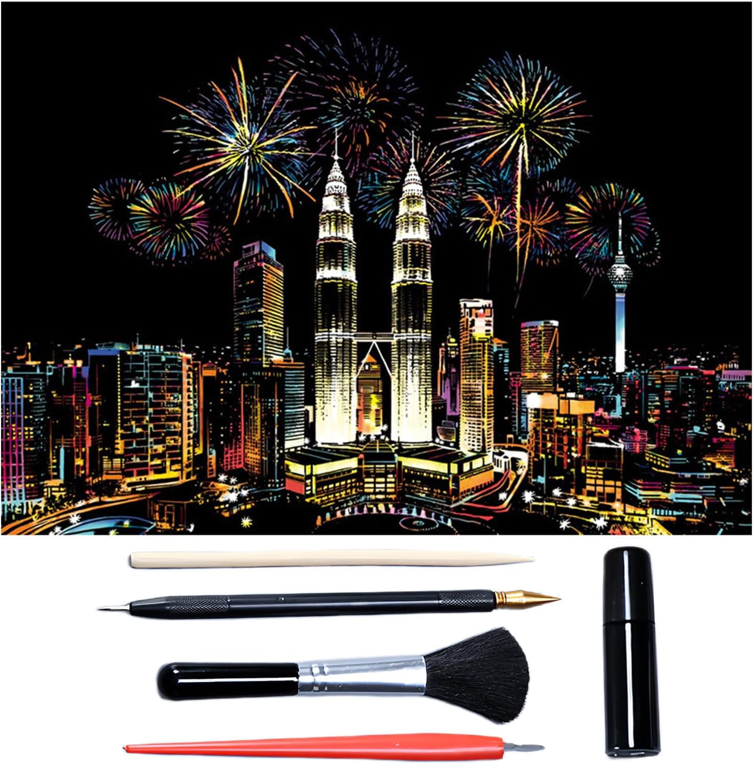 Scratch Art for Adults & Teens, Paint by Scratch 16 X 11.2 Inches ...