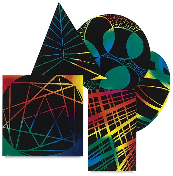 Scratch-Art Scratchin' Shapes Group Pack - Geometric, Pkg of 25 ...