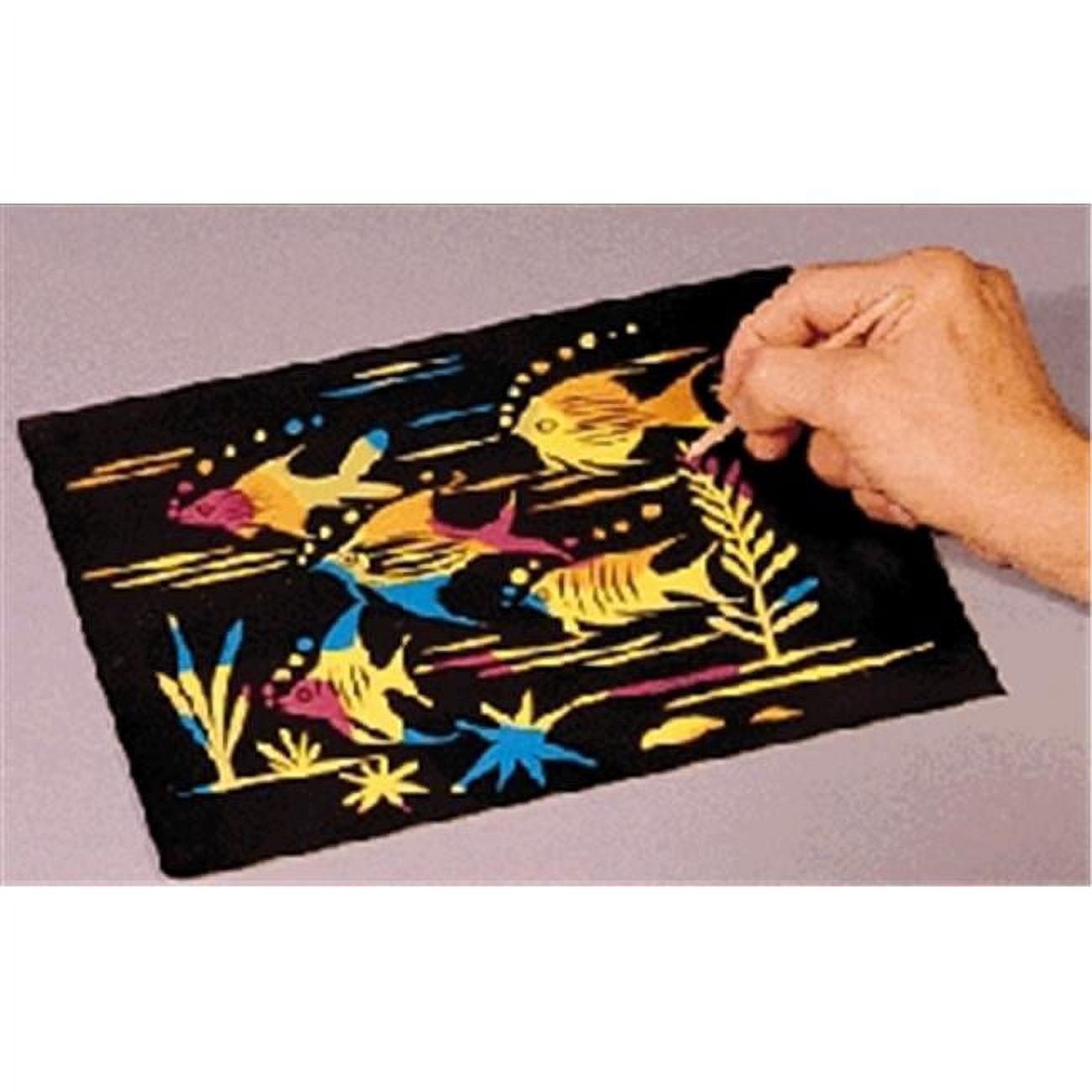 Scratch Art Multicolor Paper, 12 Sheet With Stick - Walmart.com
