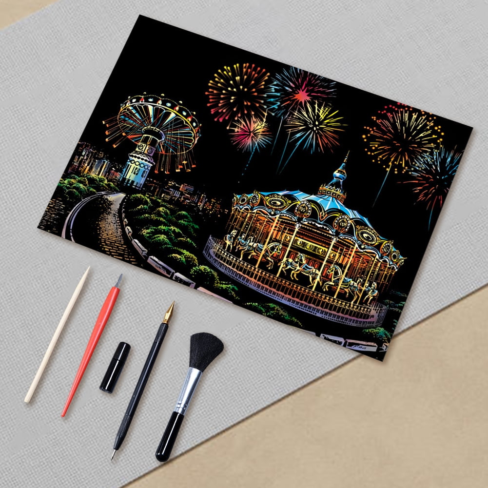 Scratch Art Painting Paper For Adults Engraving Art Set Scratch Art ...