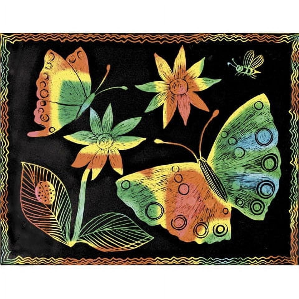 Scratch Art Paper - Multi Color - 8.5 x 11 inches - 12 sheets - Walmart.com