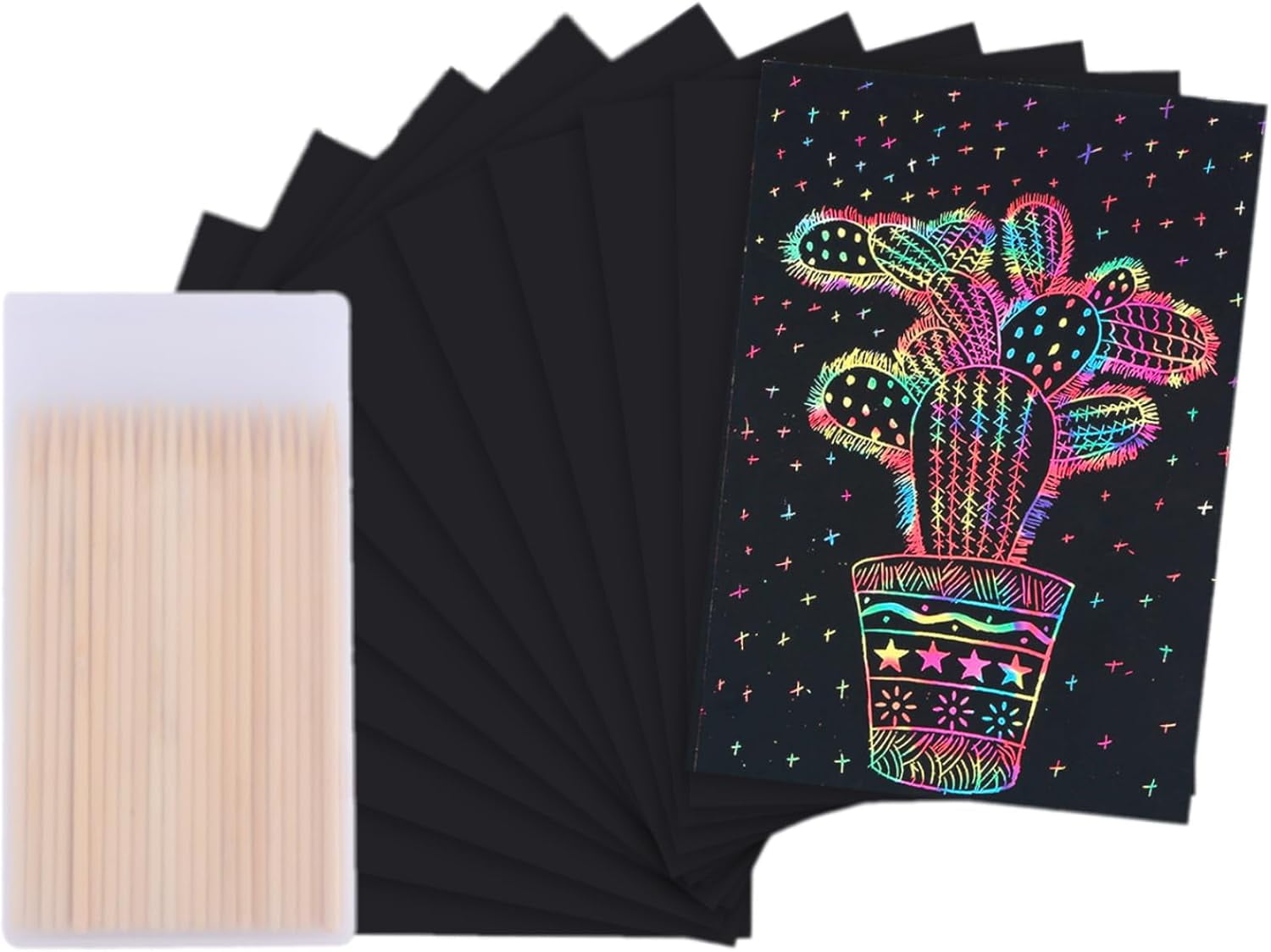 Scratch Art Paper Rainbow SetsScratch Off Paper Present for Kids ...