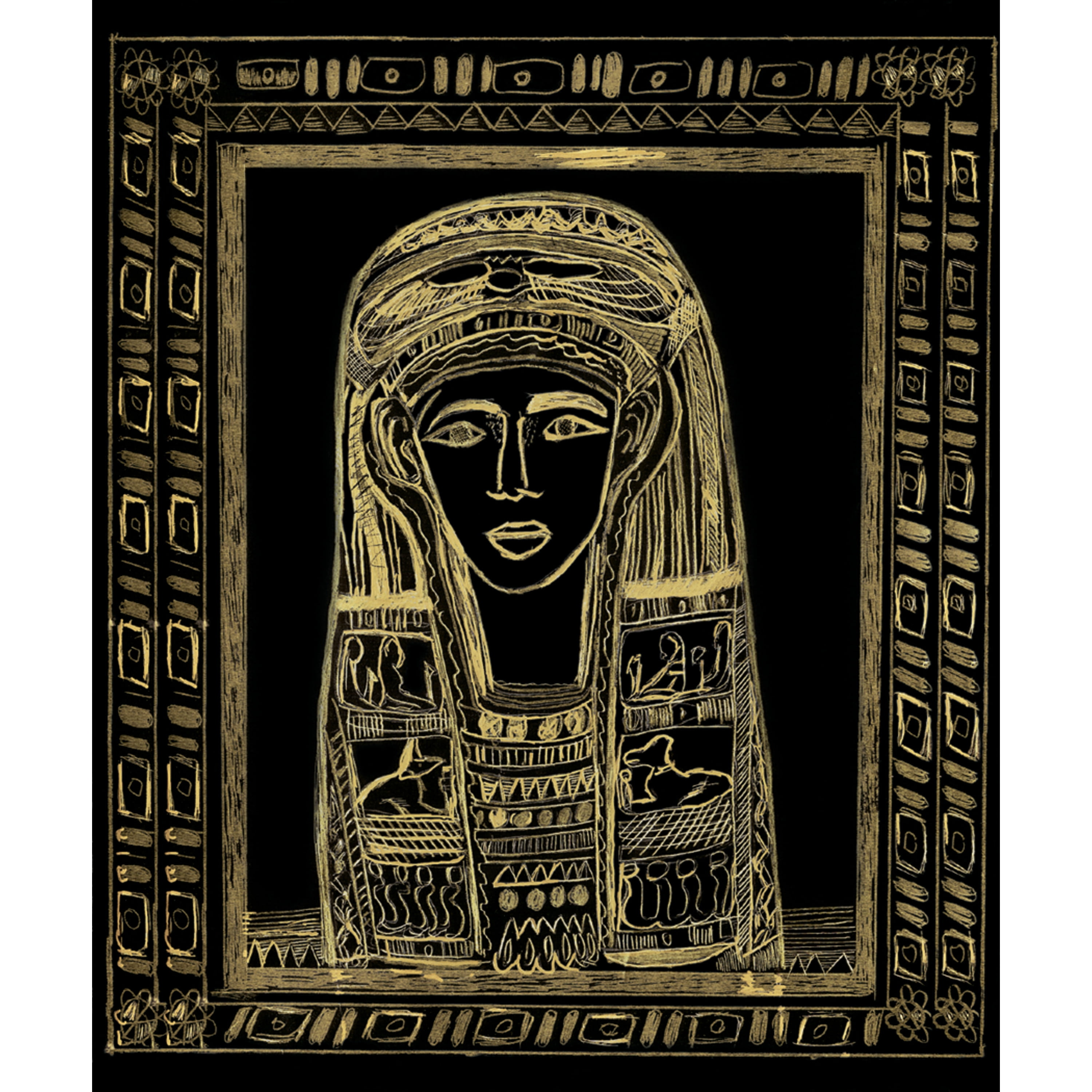 Scratch Art Scratch-Brite Metallic Scratchboard, 8.5" x 11", Gold, 10 ...