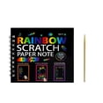 Scratch Arts Drawing Notebook Paper for Art Supplies,Rainbow Scratch ...