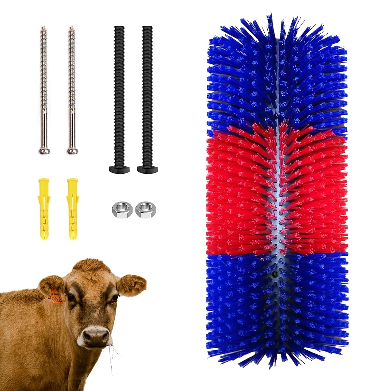 Scratch Brush for Horse Cow, Semi-Circular Horse Brushes, 17.7 x 7.8 ...