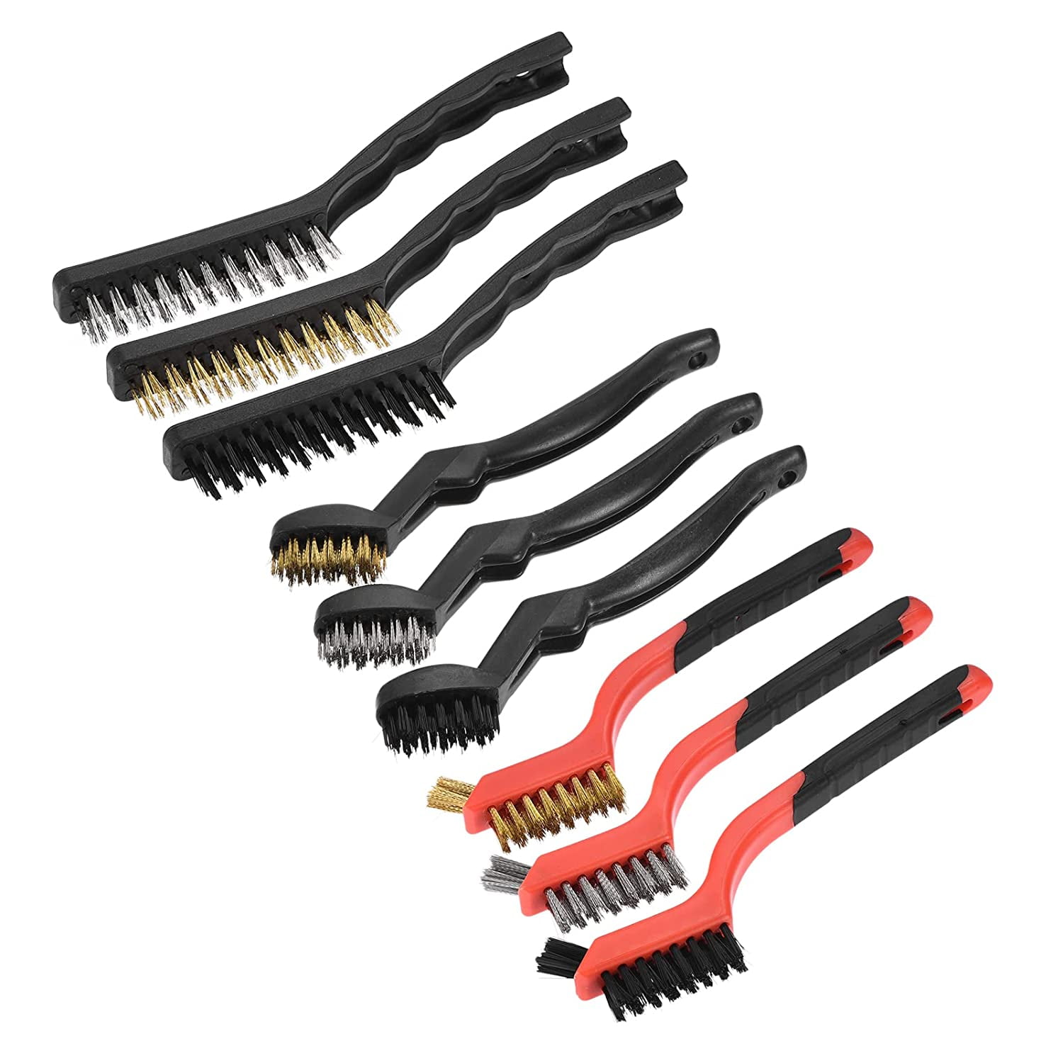 Scratch Brushes Stainless Steel & Brass & Nylon Wire Brush Set for ...