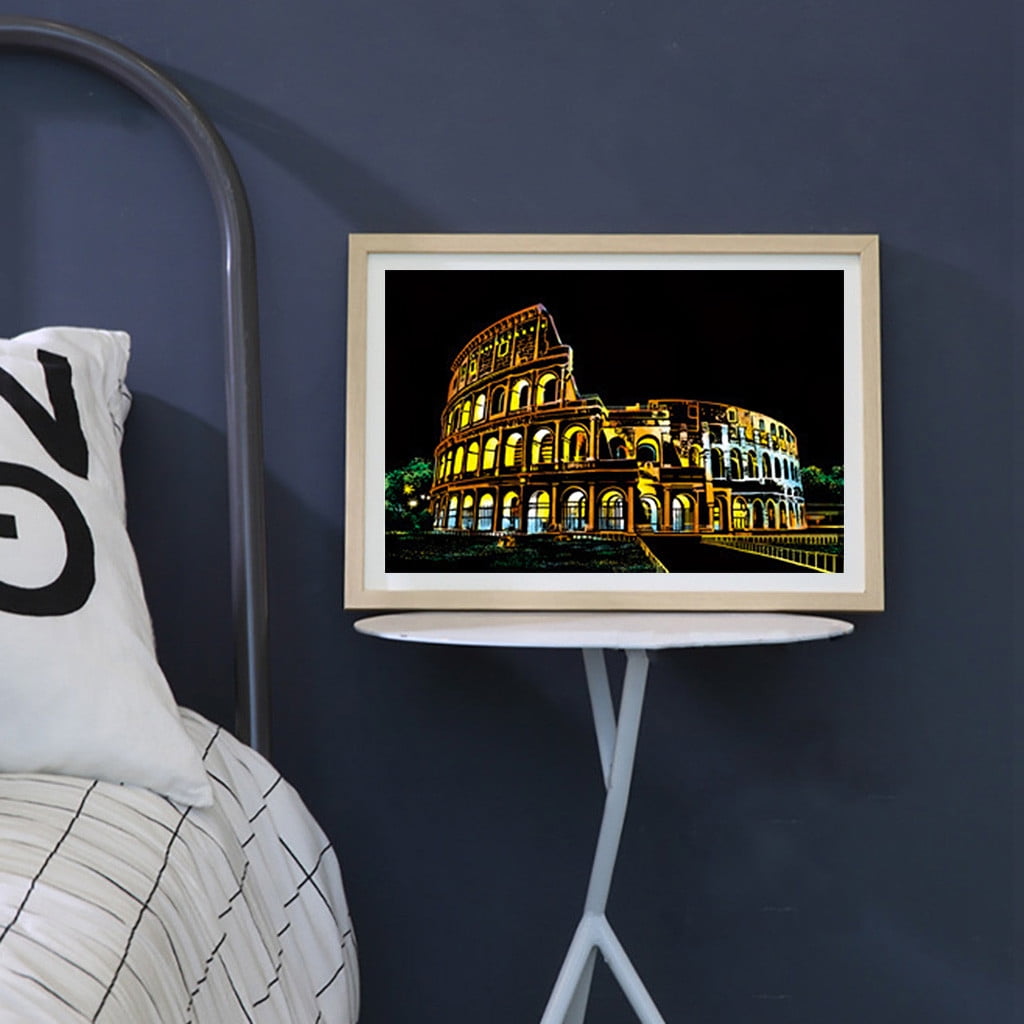 Scratch Gold Card Art Kit for Teens and Adults DIY Scratch Pictures ...