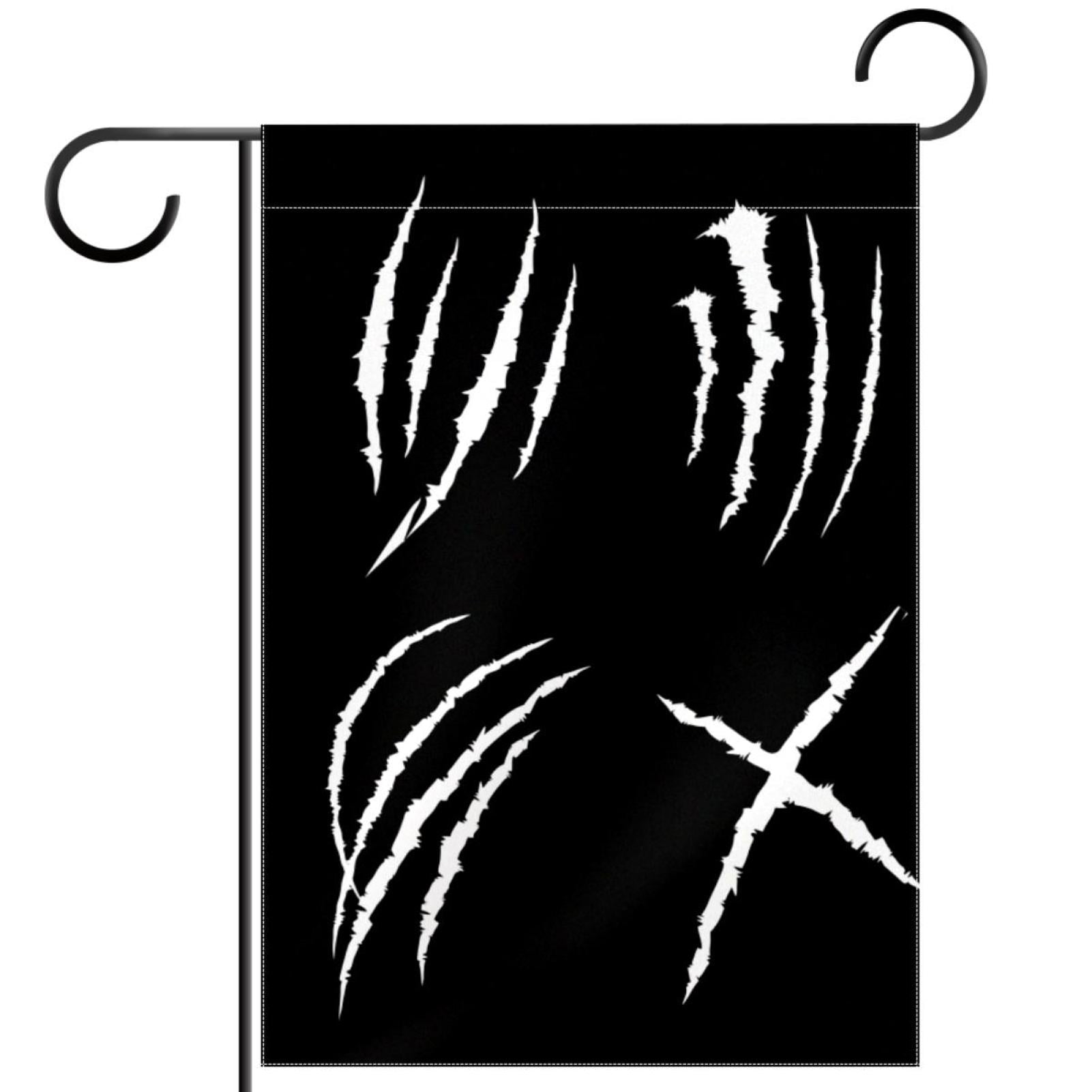 Scratch Marks Black Pattern Garden Banners Outdoor Flags For All