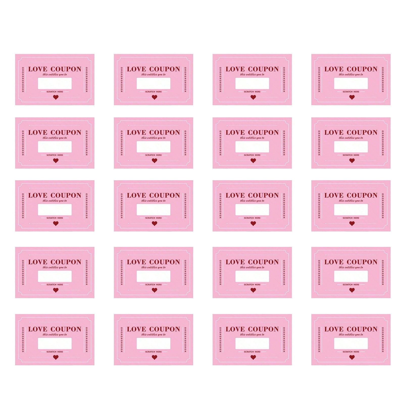 Scratch Off Cards Set DIY Valentine Greeting Cards Romantic Message ...
