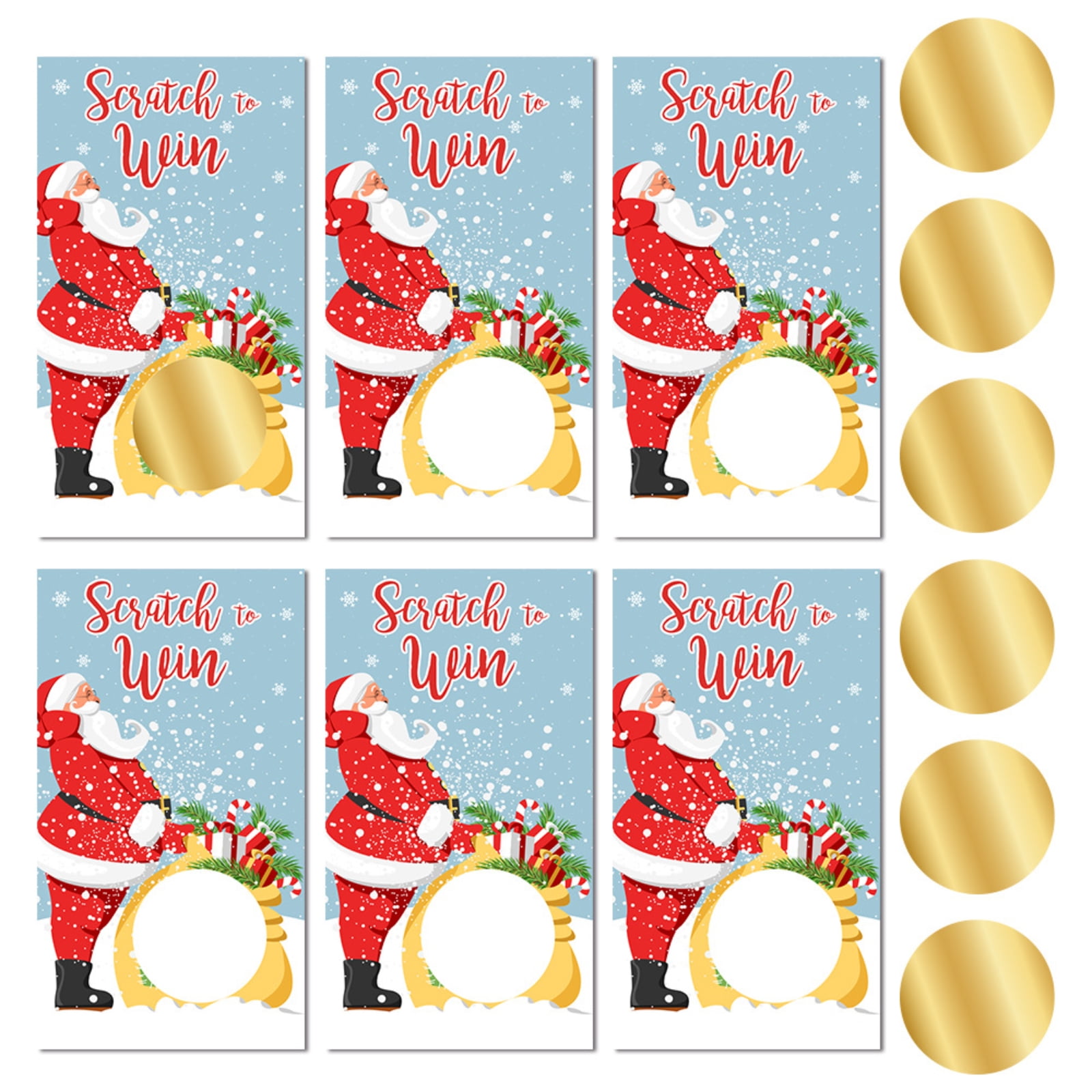Scratch Off Game Cards - 6 Pack, Holiday Party Games, Christmas Party ...