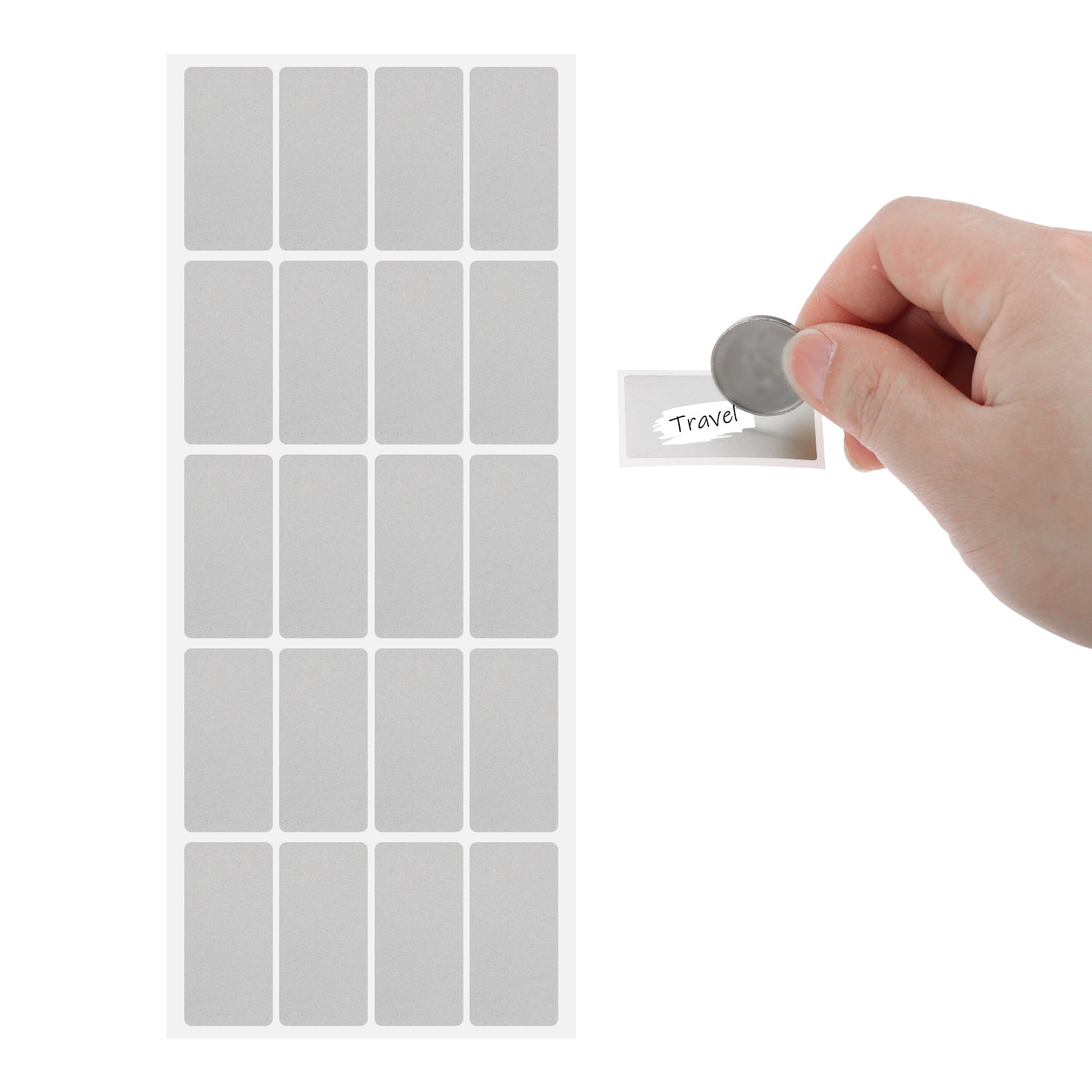 Scratch Off Label Stickers Self-Adhesive Rectangle Labels for DIY ...