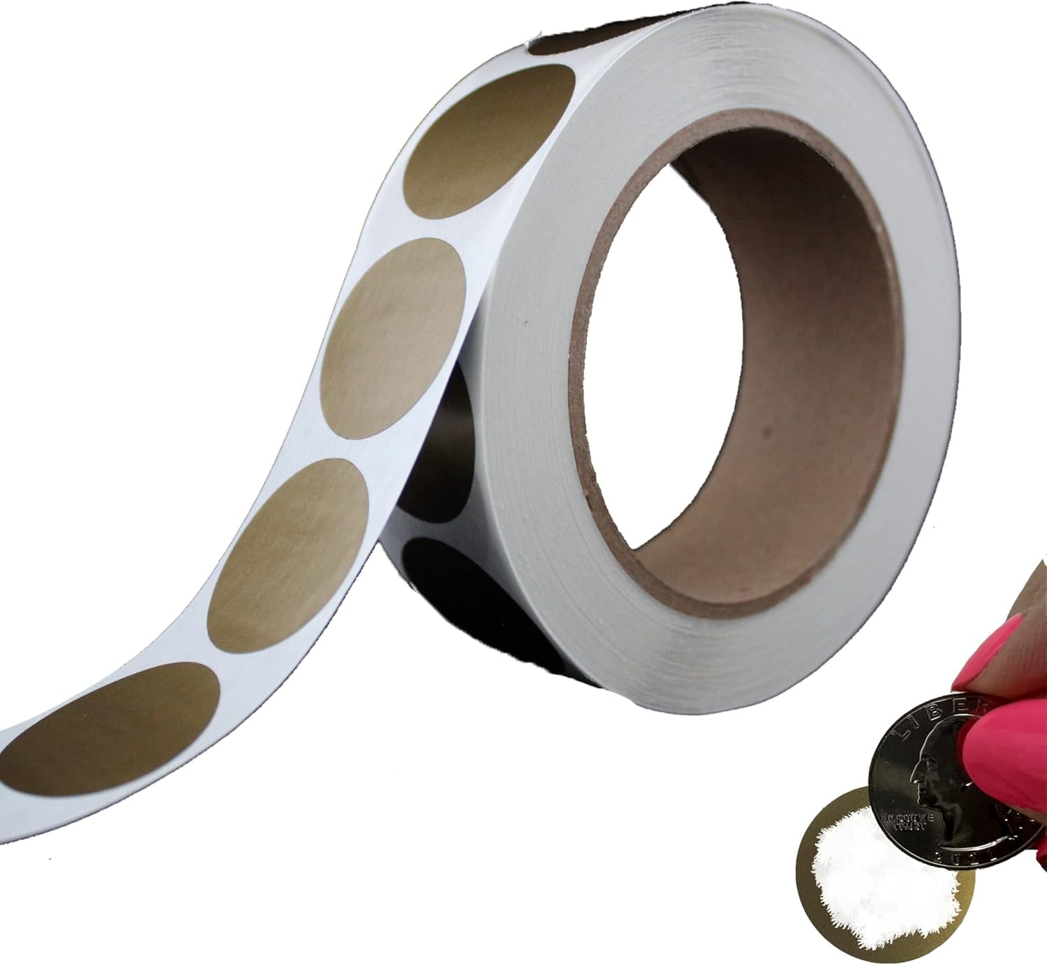 Scratch Off Sticker Labels 1.25 Inch Gold Round DIY Make Your own ...