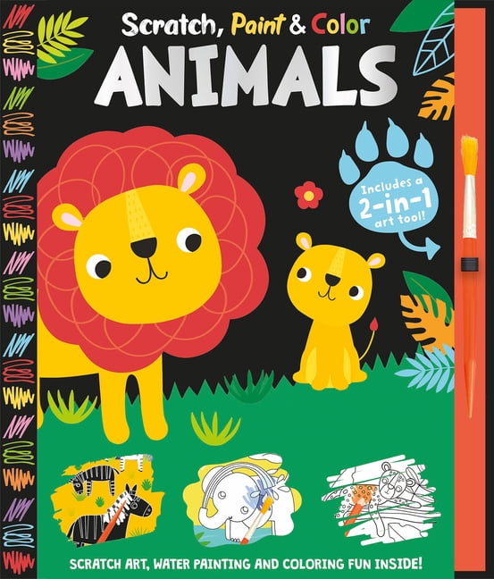 Scratch, Paint & Color Scratch, Paint & Color Animals, (Spiral-Bound ...