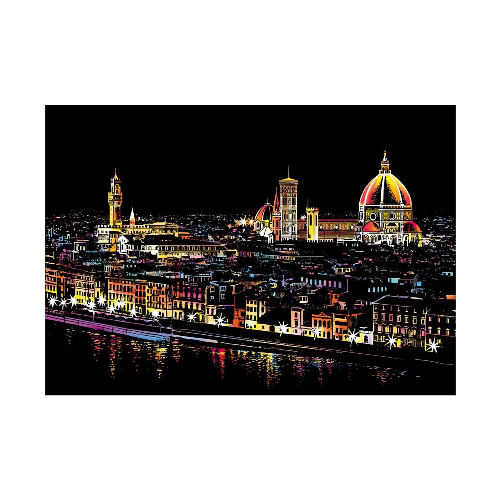 Scratch Painting,Colorful City Decoupage Scratch Painting,City Night ...