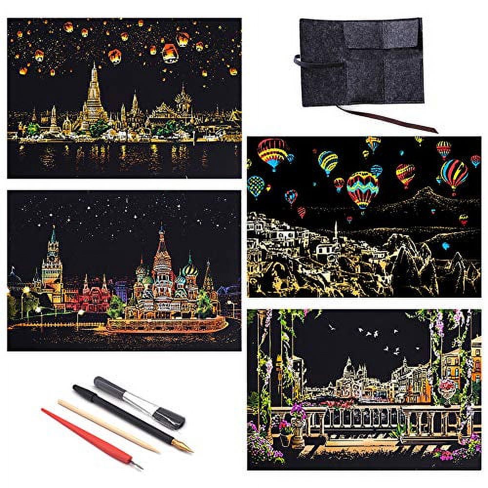 Scratch Painting Rainbow Paper by BOTEEN, Scratch DIY Art Craft City ...