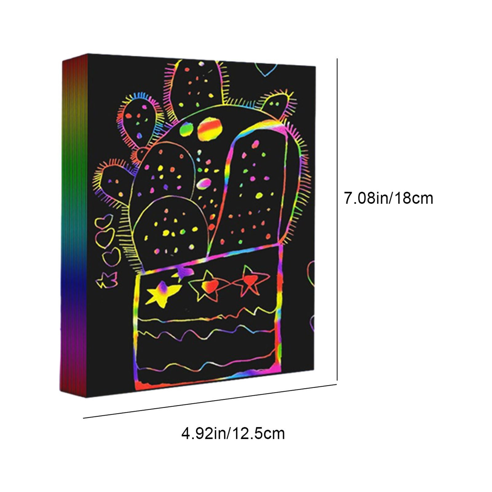 Scratch Paper Art Set, 50 Pcs Rainbow Magic Scratch Paper for Kids ...