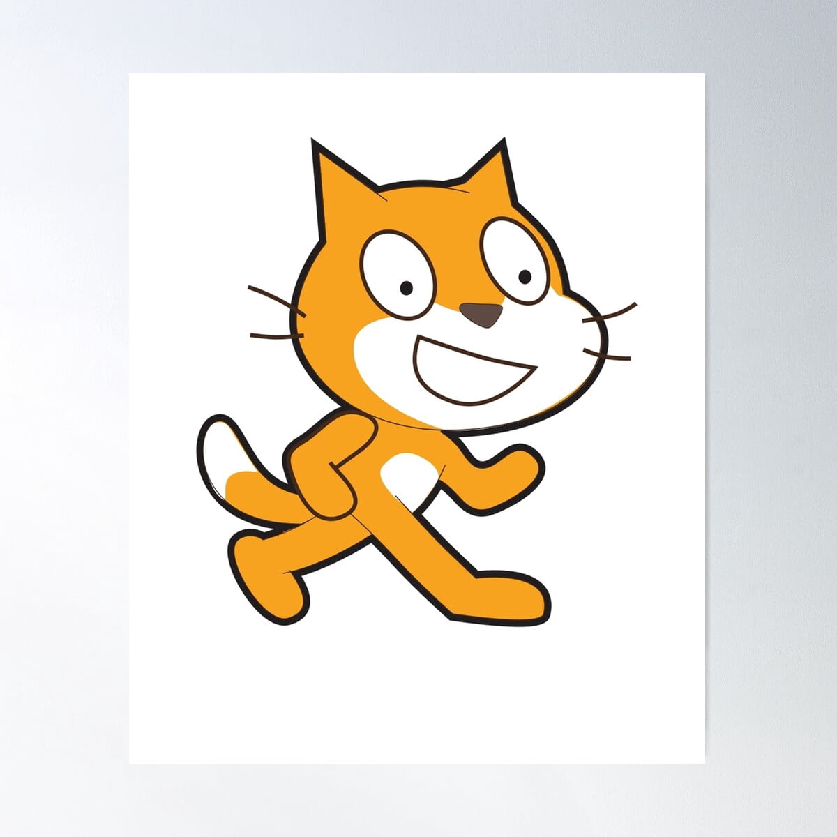 Scratch Programming Language Official Mascot Cat T-Shirt Poster Wall ...