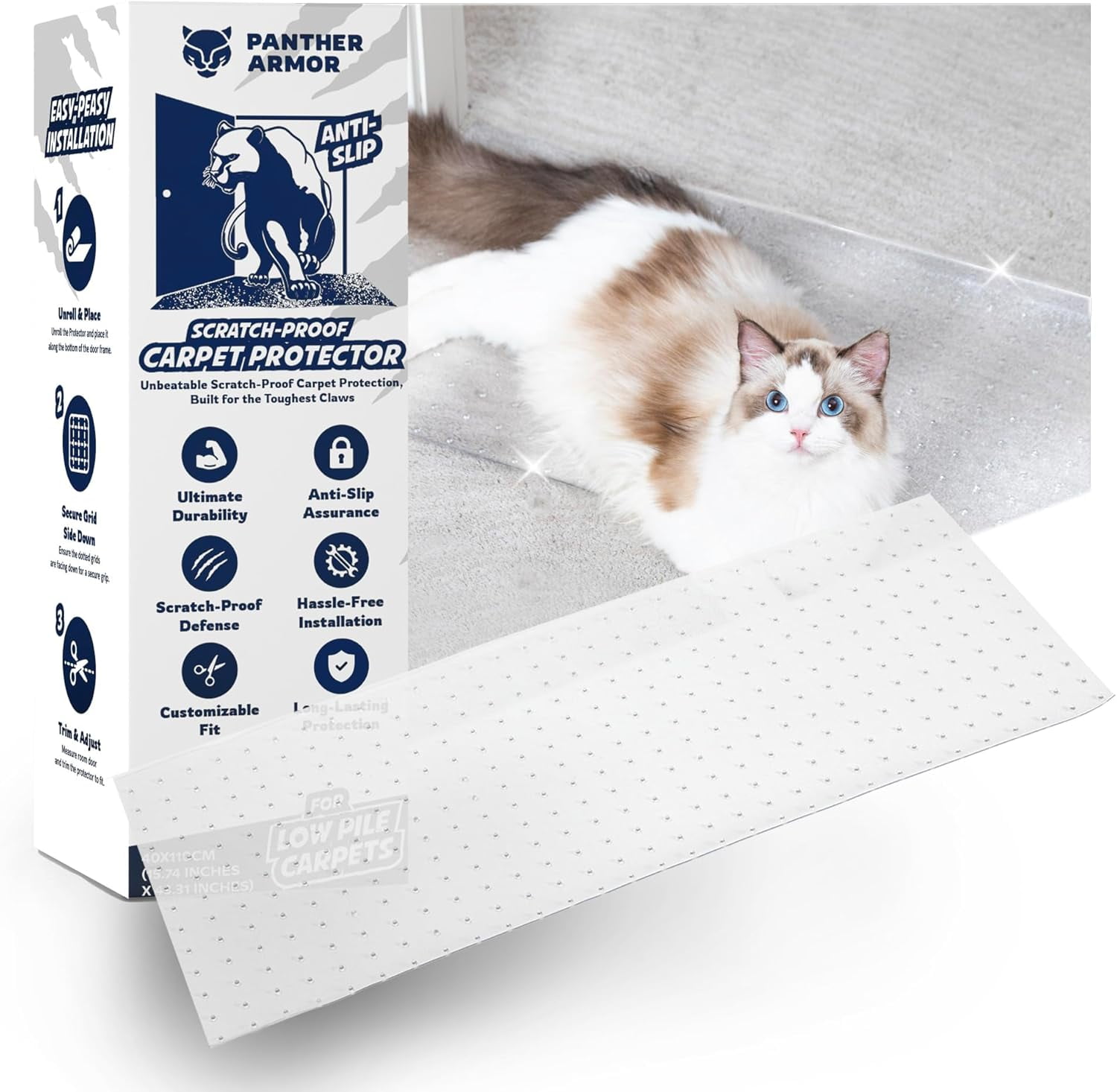 Scratch-Proof Carpet Protector for Pets, Plastic Rug Runner and Cover ...