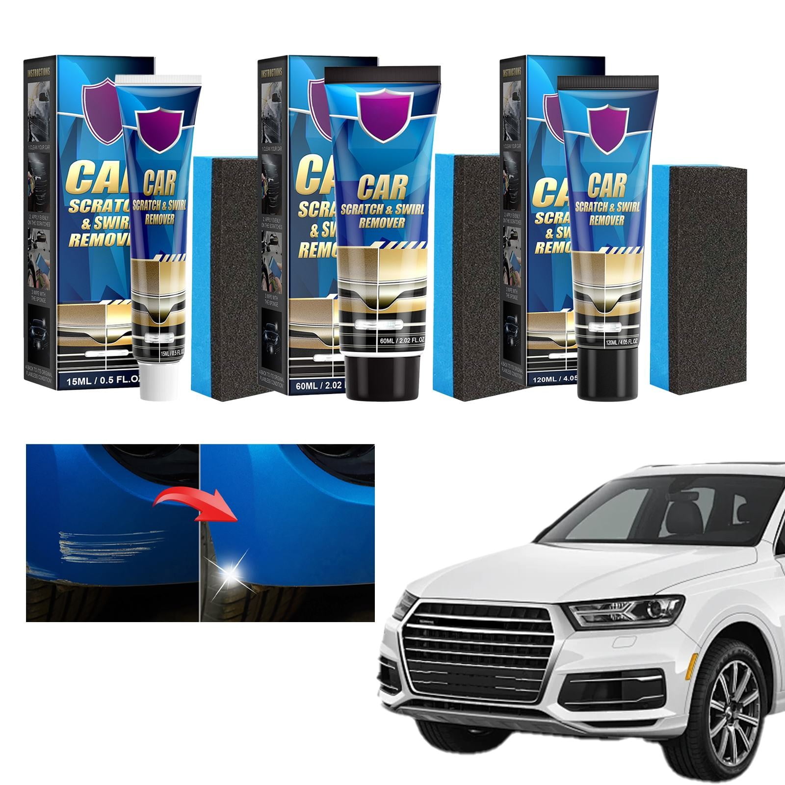 Scratch Remover for Vehicles, 2024 Upgrade Car Scratch Remover, Car ...