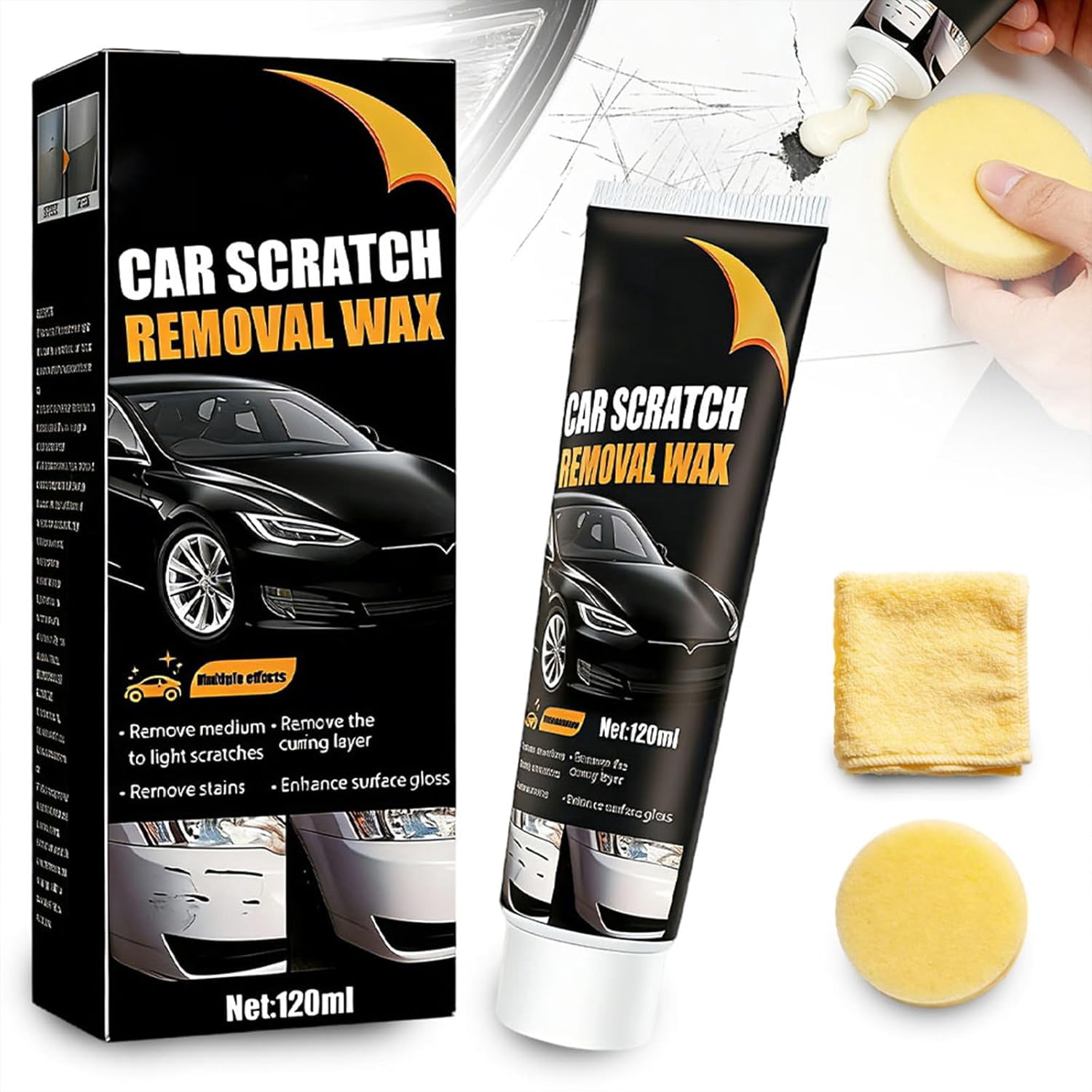 Scratch Remover for Vehicles, 2026 New Car Scratch Remover Whith Wipe ...
