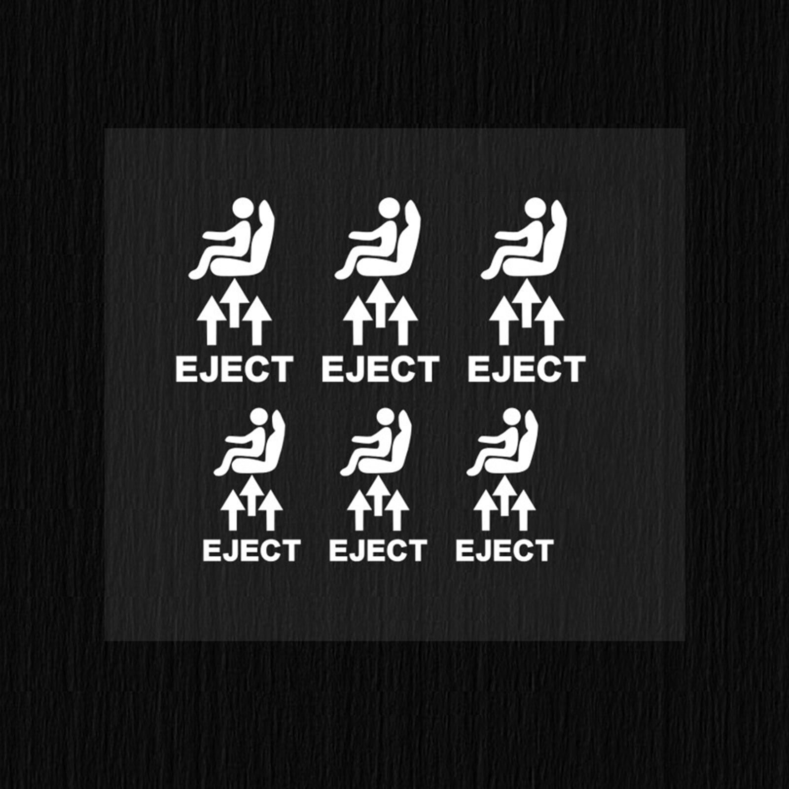 Scratch-Resistant Car Interior Decals, 6PCS White Button Stickers for ...