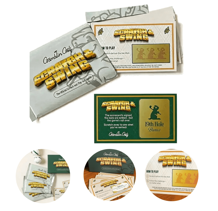 Scratch & Swing Scratch Off Golf Card Game – 3 Pack, Fun Golf Gift for ...