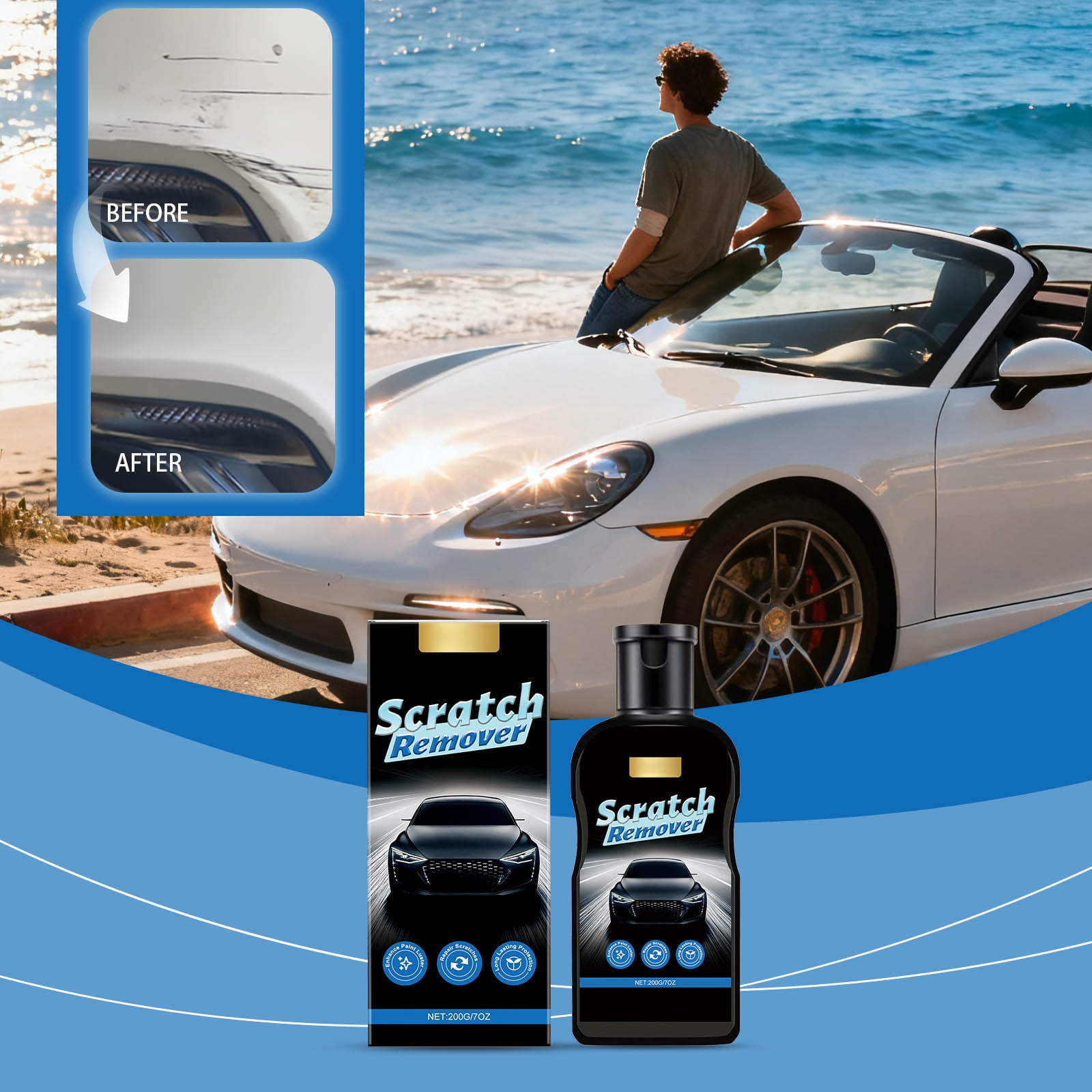 Scratch and Swirl Remover Paste for Cars, Gentle Polish Compound for ...