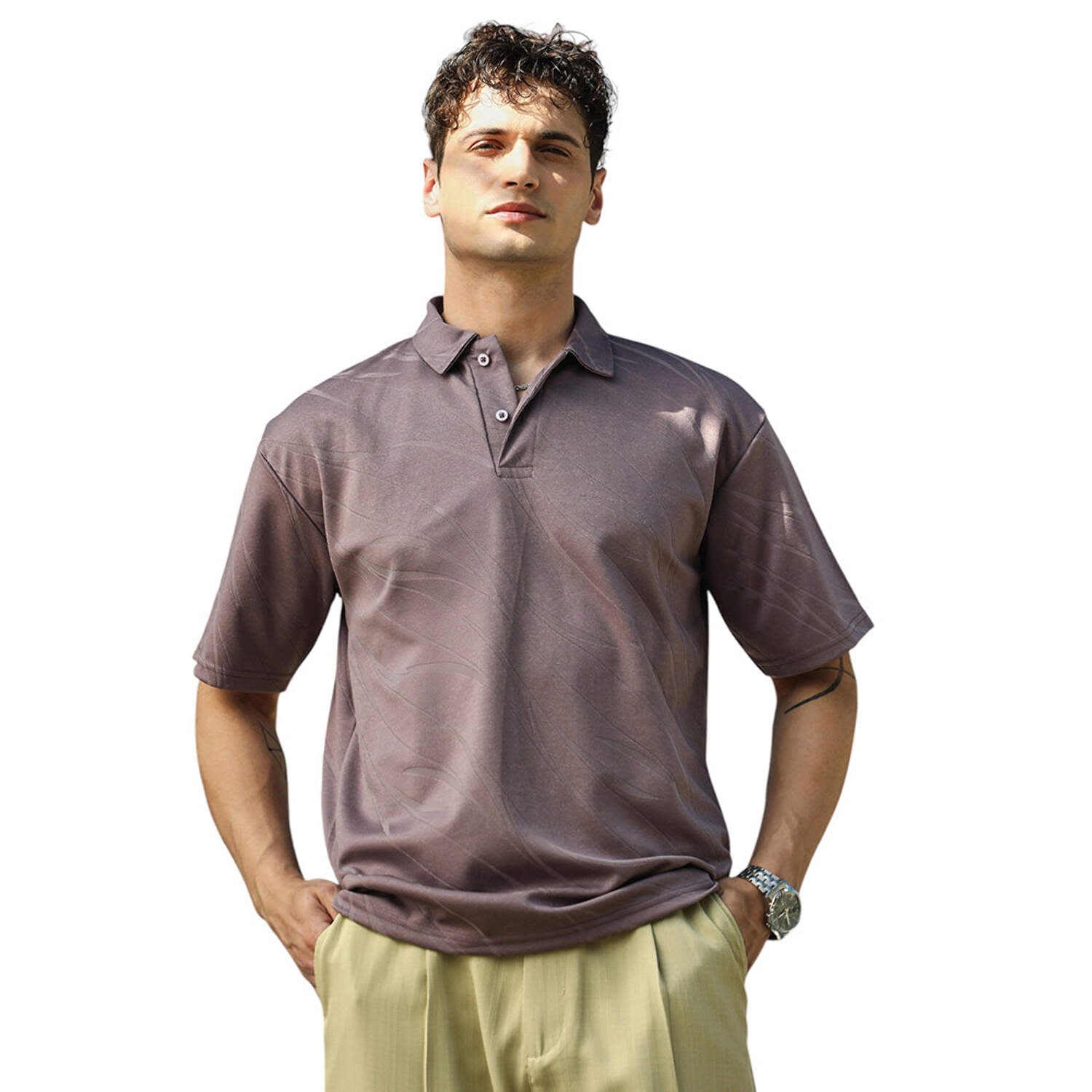 Scratch-Tactile Polo T-Shirt - Walmart.com