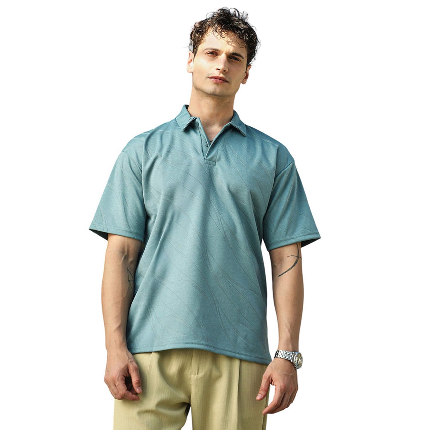 Scratch-Tactile Polo T-Shirt - Walmart.com