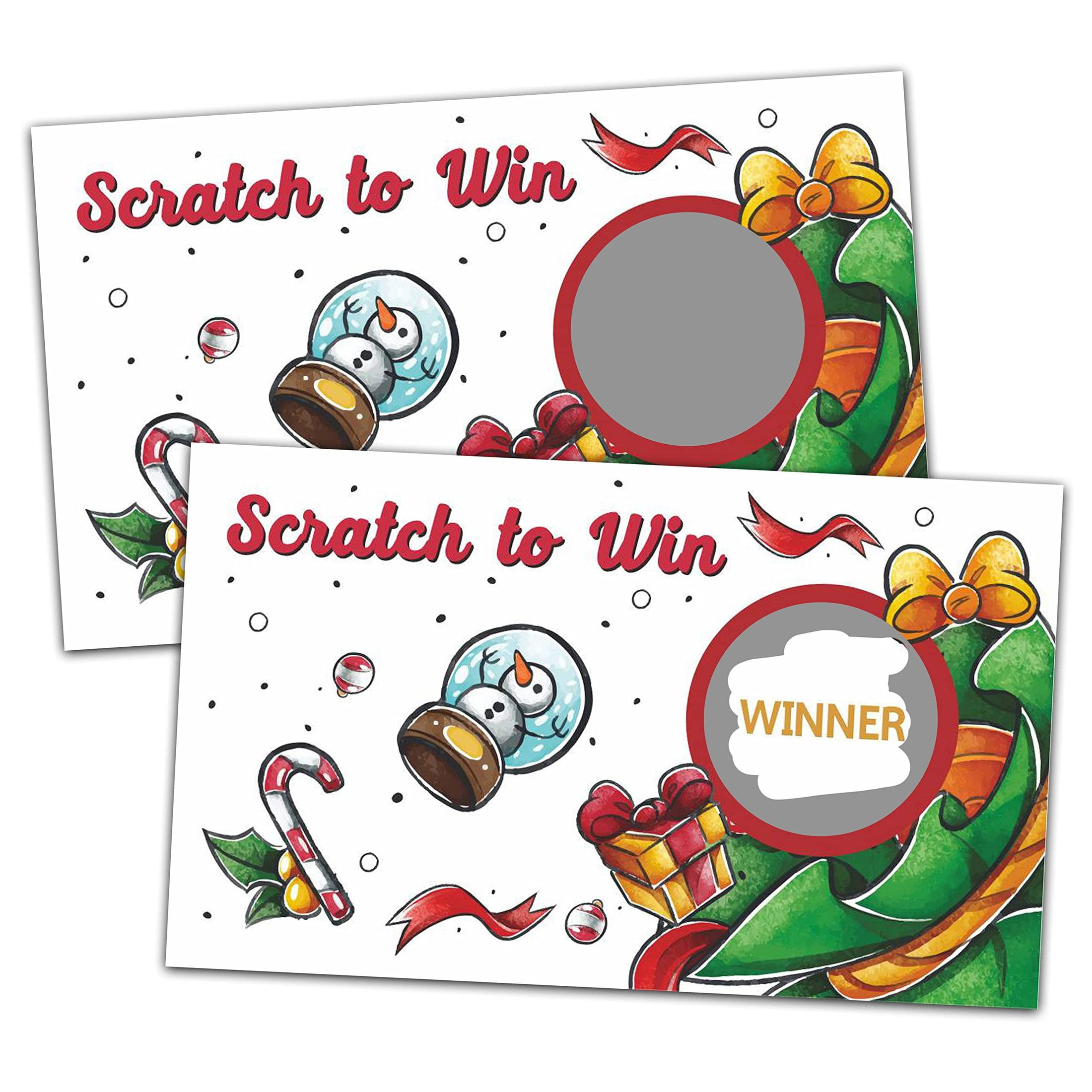 Scratch & Win Celebration Cards - 50 Pack of Fun Holiday Game Stickers ...