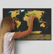 Laminated World Map - 17" x 22" - Map of the World - Detailed ...