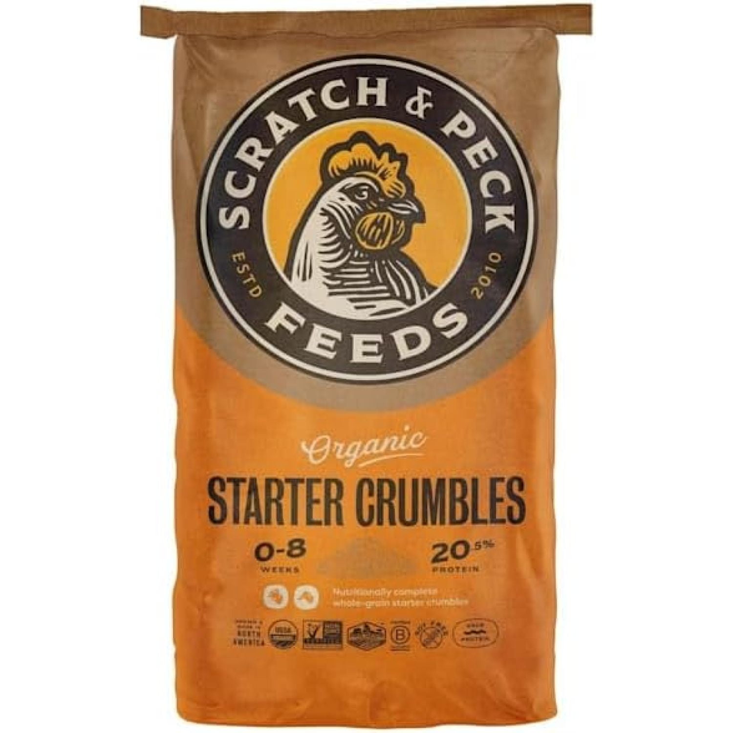 Scratch and Peck Feeds Organic Chicken & Duck Feed - Starter Crumbles ...