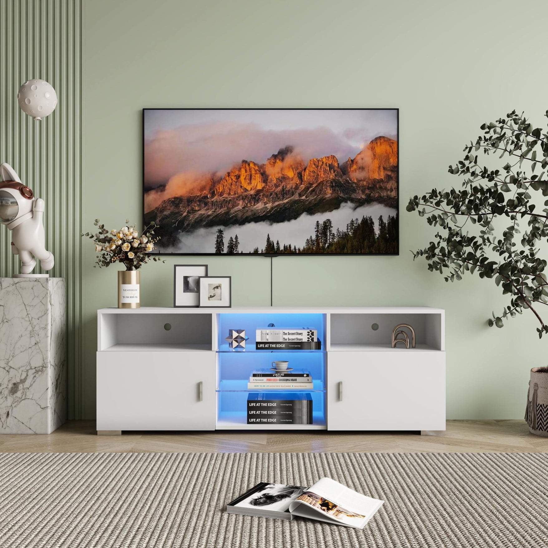 Scratch - resistant Surface - Adjustable Transparent Side Shelf ...