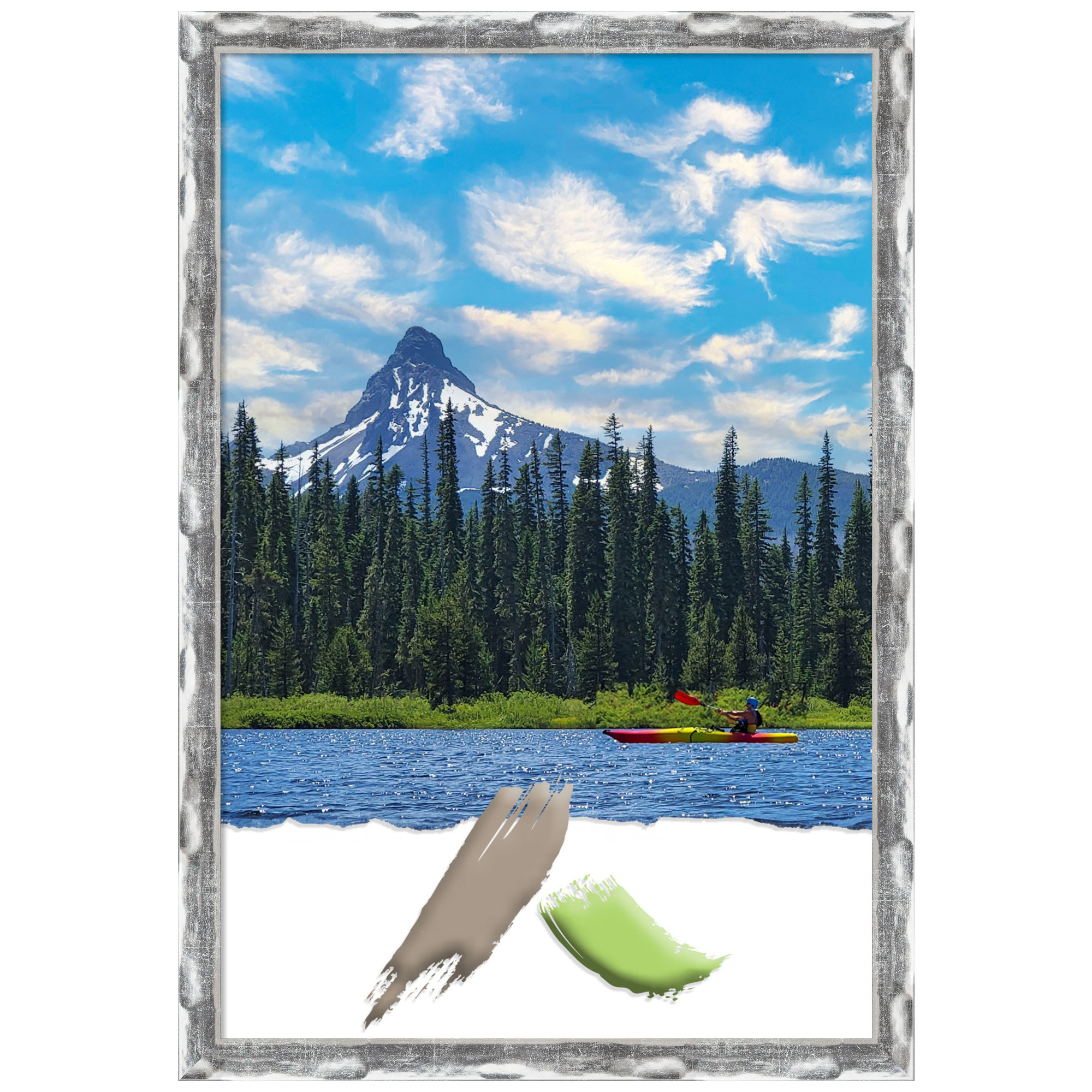 Scratched Wave Chrome Picture Frame, Photo Frame, Art Frame - Walmart.com