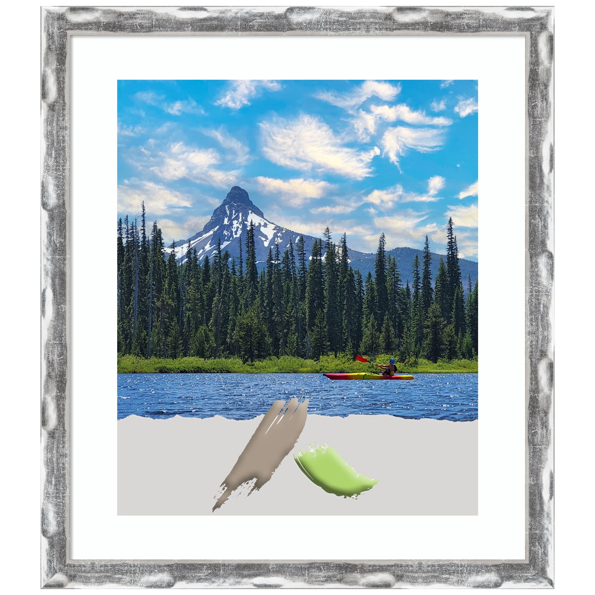 Scratched Wave Chrome Picture Frame, Photo Frame, Art Frame - Walmart.com